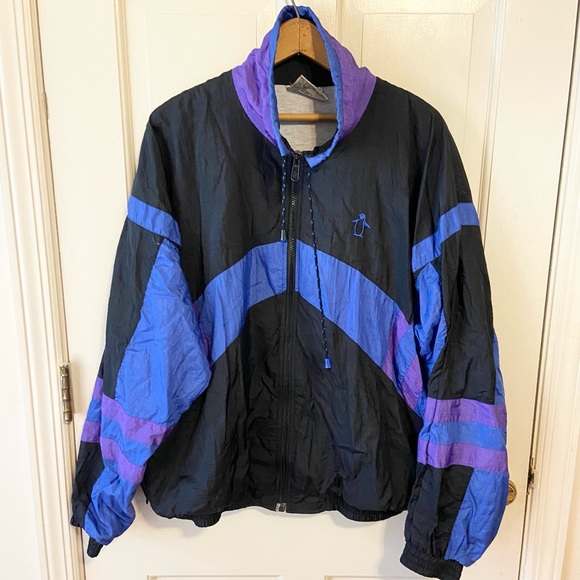 Original Penguin | Jackets & Coats | Vintage Penguin Purple And Black ...